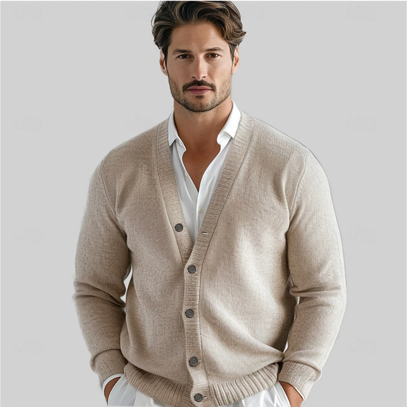 Wollen Vest Heren Premium Wol | Klassiek Design met V-Hals & Elegante ...