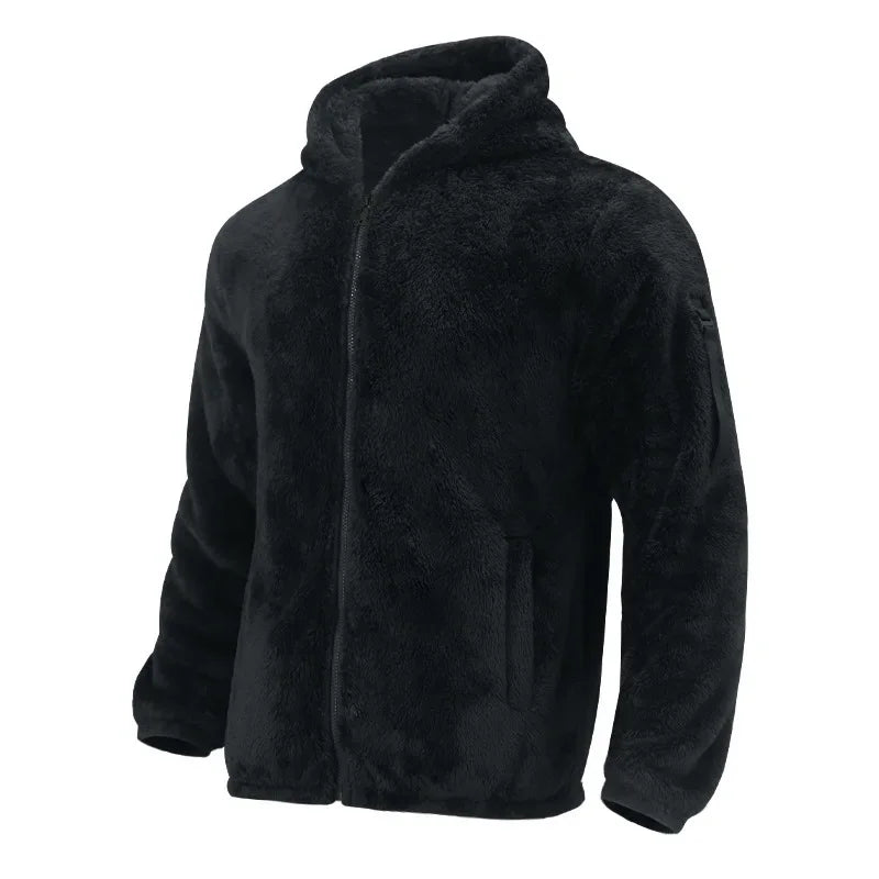 Patrick sportieve fleece jas heren met capuchon | zacht & warm ...