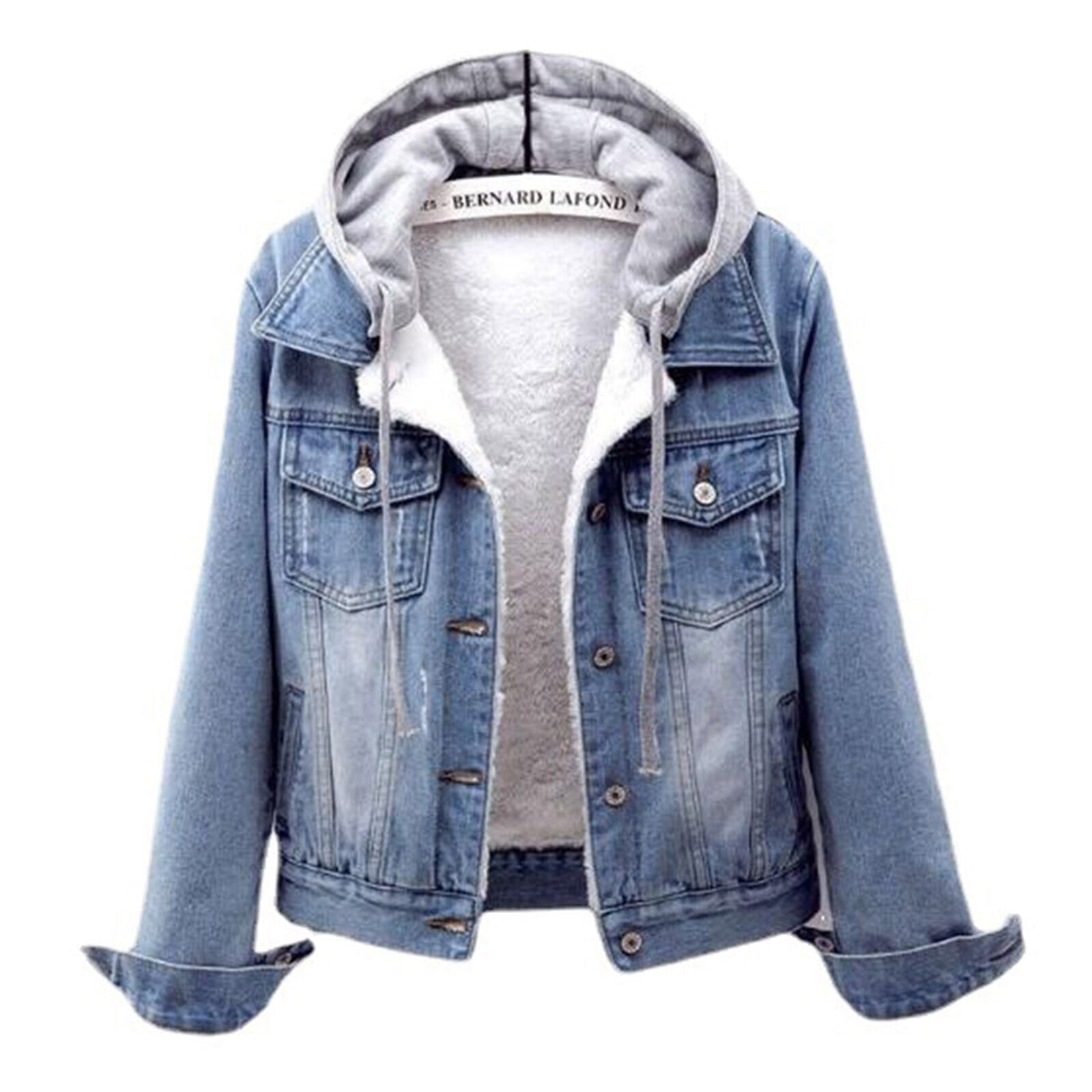 Capuchon Denim Jas | Spijkerjas Dames | Plus Size Fit | Zacht Stretch ...